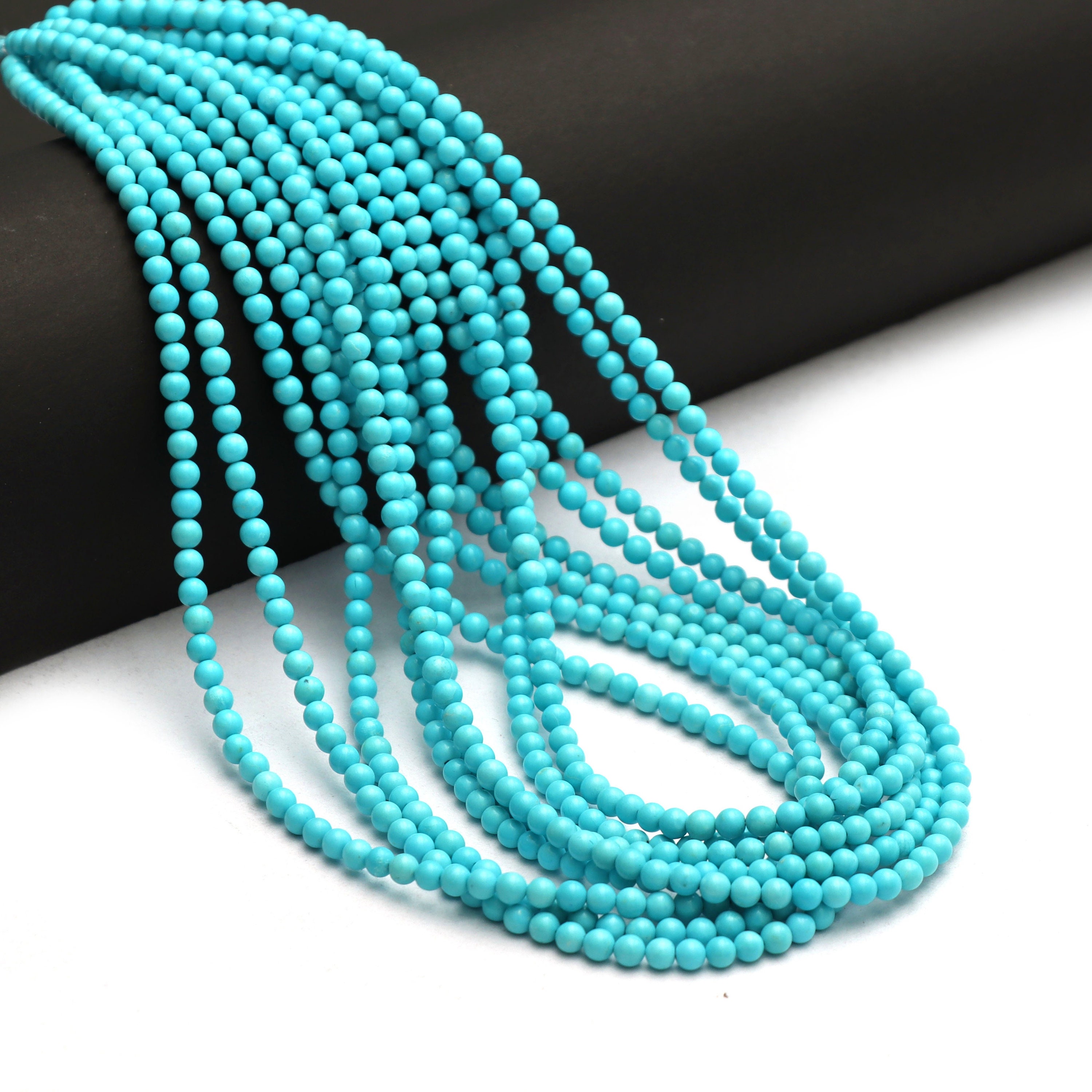 AAA Natural Arizona Turquoise ,smooth Round Balls, 4mm, Turquoise ...