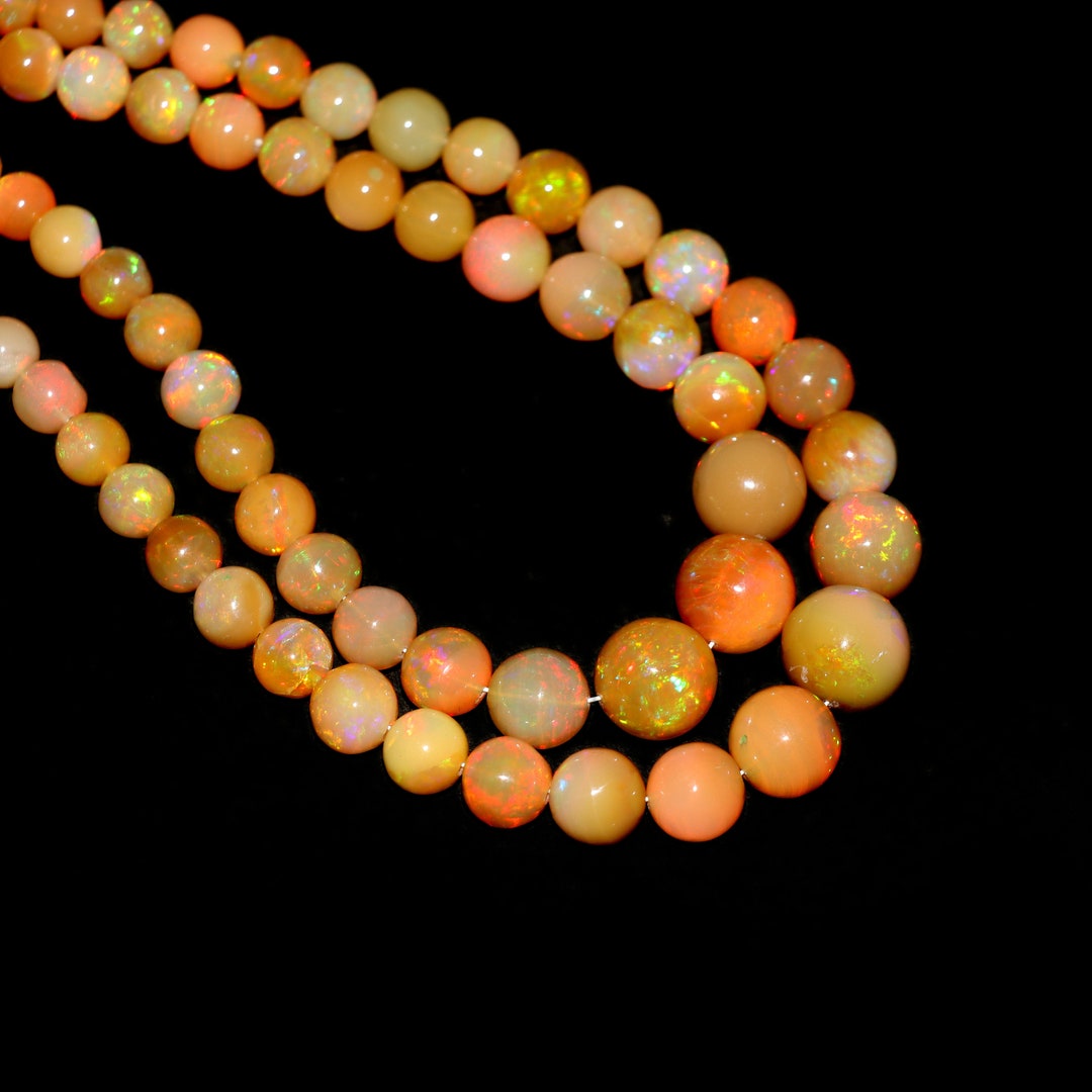 Natural Ethiopian Opal Smooth Round Balls, 3.5 to 9 Mm, AAA Rainbow ...