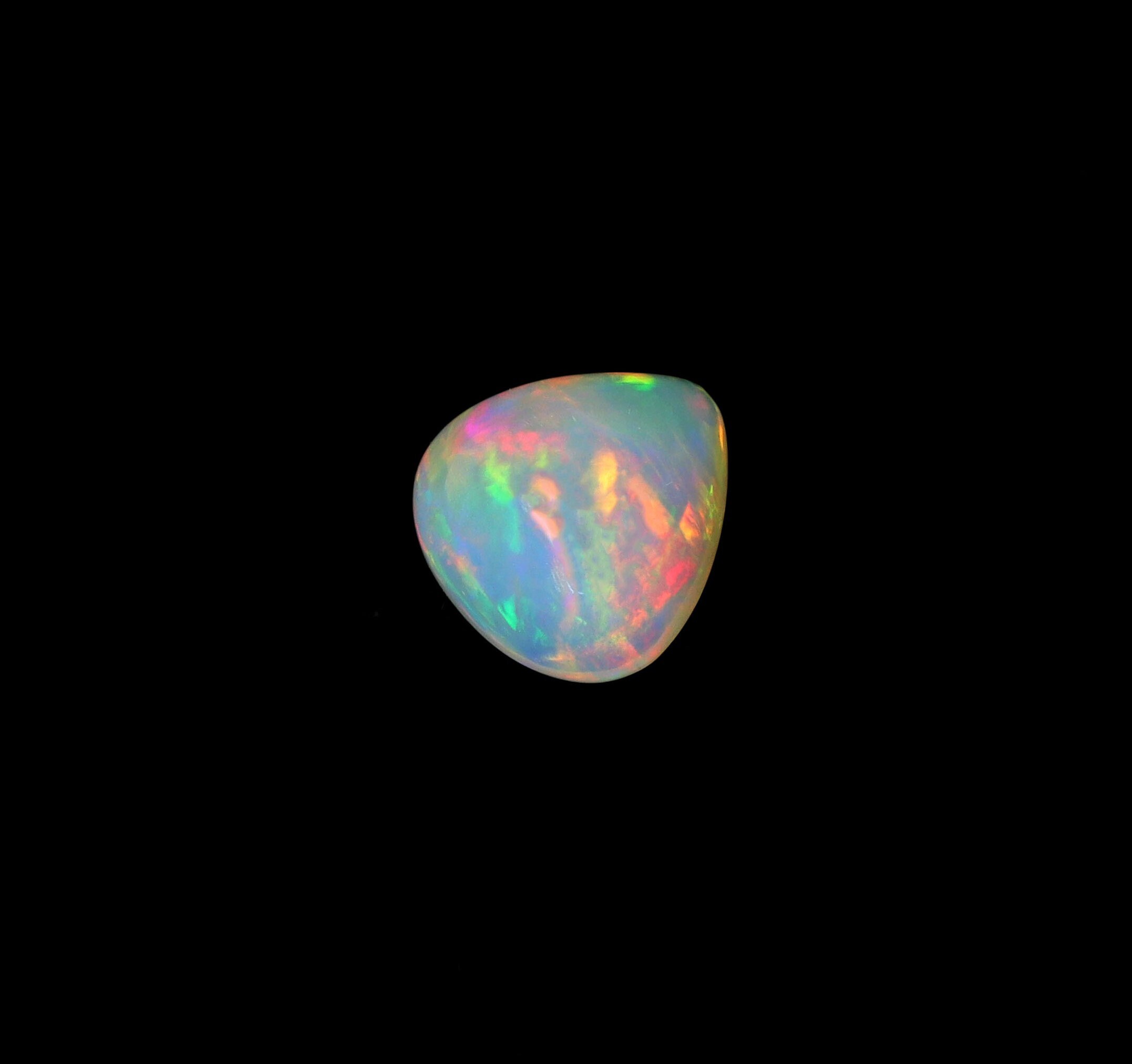 12MM 3.40 Carats, Natural Ethiopian Opal, Smooth Heart Shape Cabochon ...