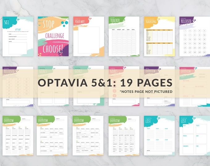 Daily ALL Optavia Program Trackers|medifast|fuelings|health Daily ...