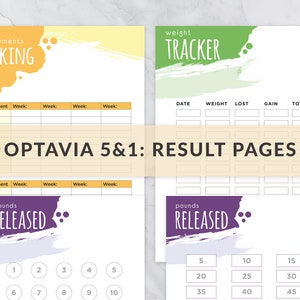 Optavia 5 and 1 Journal Pages, Optavia 5 and 1 Planner, Weight-loss ...