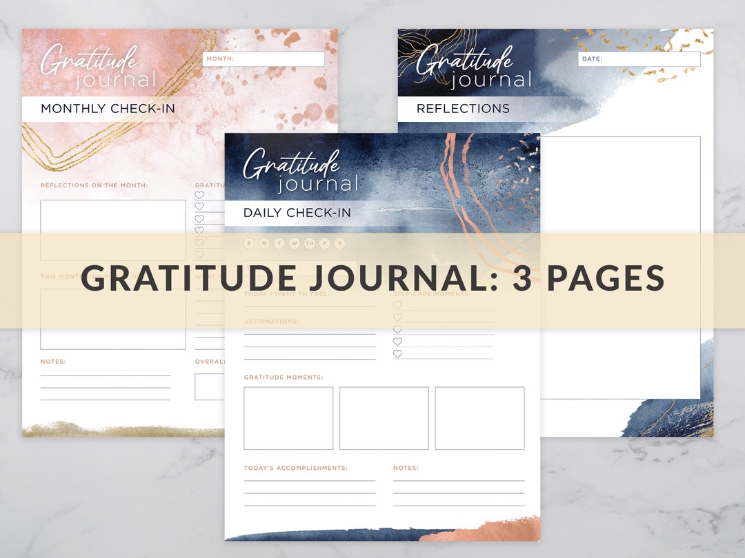 Gratitude Journal Pages, Grateful Planner, Daily Tracker, Self ...