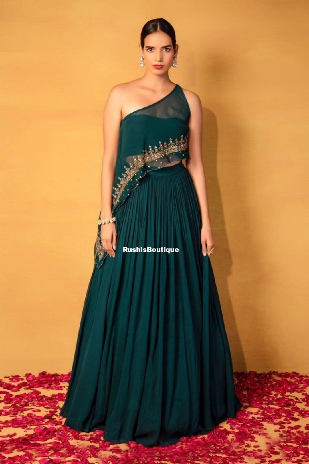 Beautiful One Shoulder Lehenga Choli for Women Party Wear - Etsy