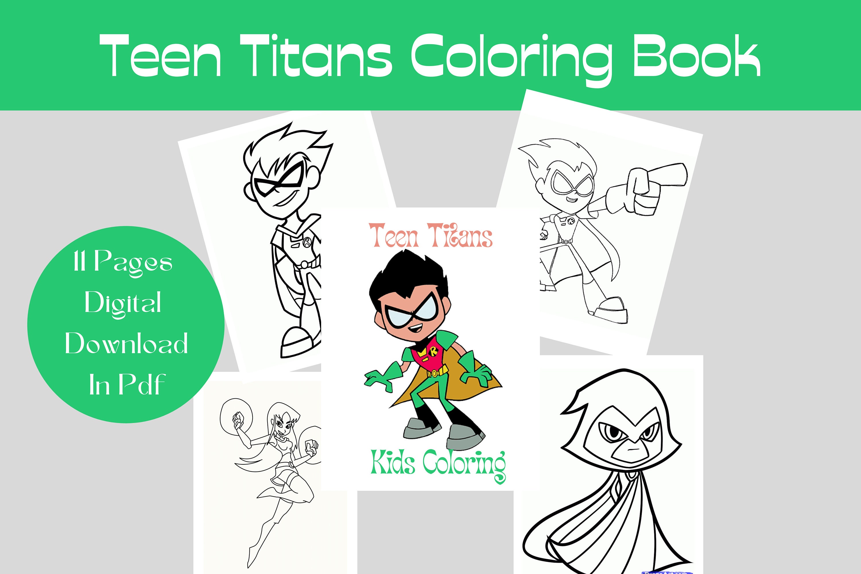 Teen Titans Go Coloring Pagescoloring for Kidscolouring - Etsy