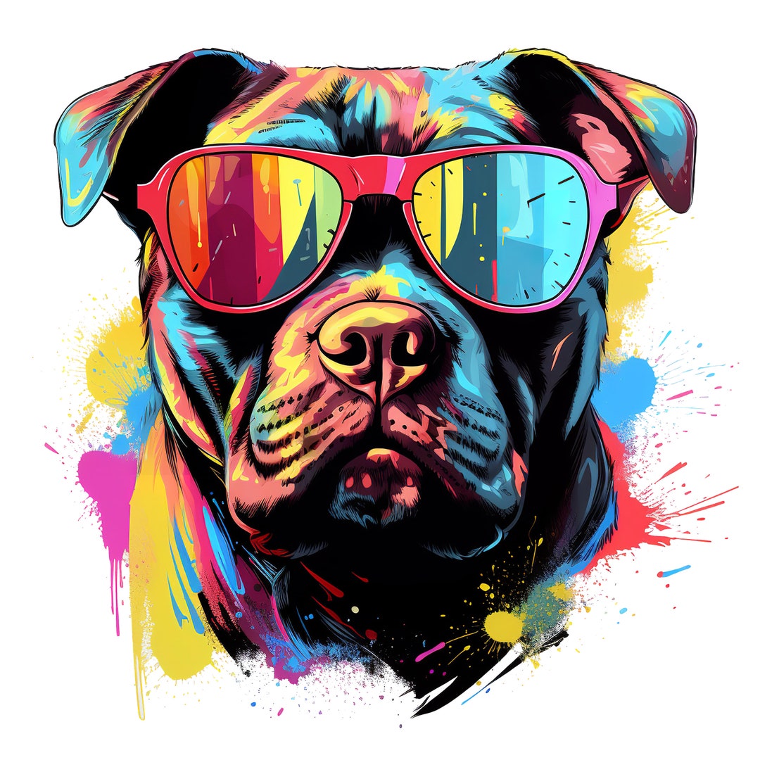 American Bully Alcohol Ink Colorful Pitbull Pit Bullies Dog - Etsy