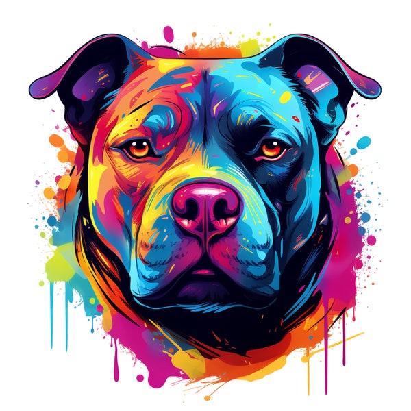 Pitbull Artwork - Etsy