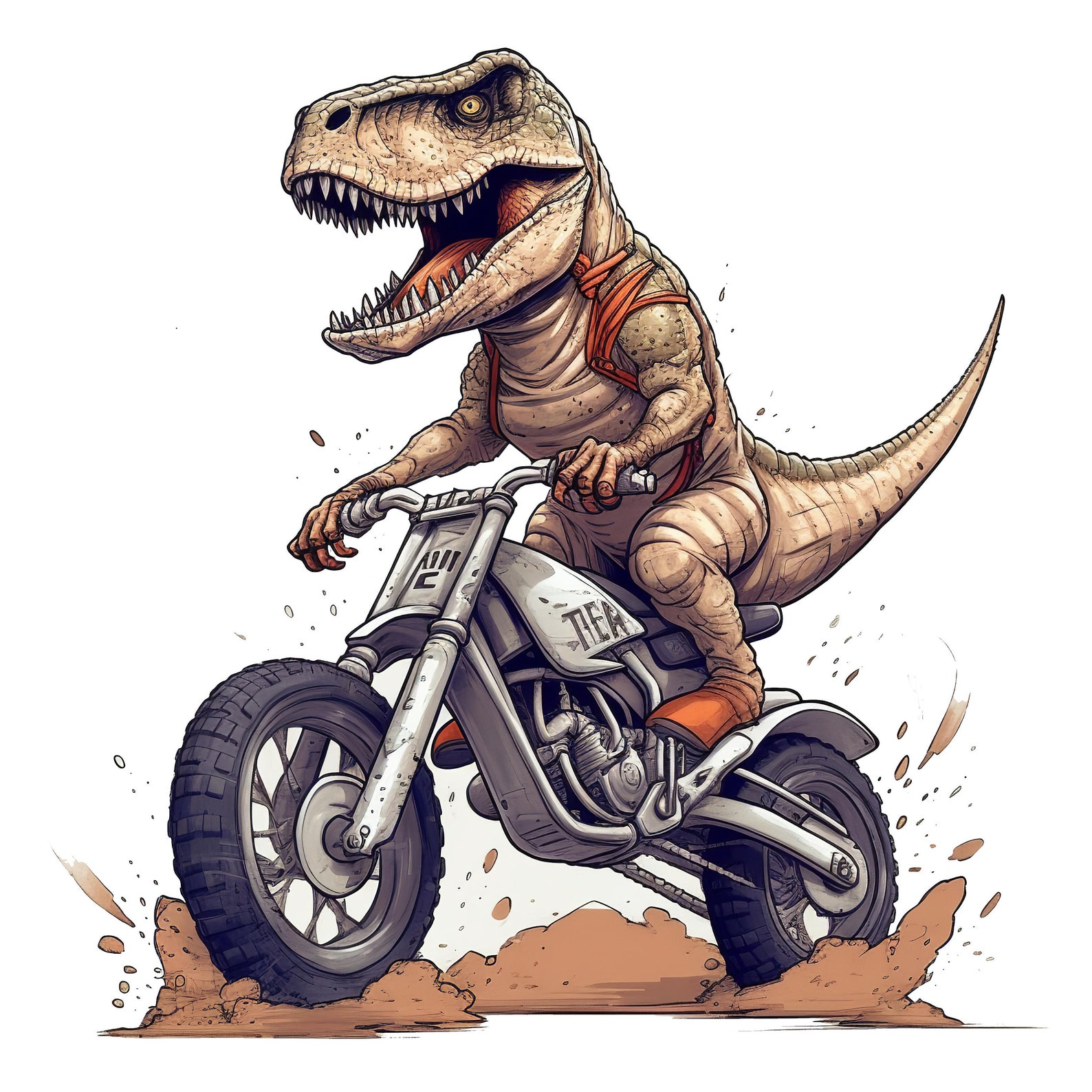 T Rex Riding a Dirtbike PNG Sublimation Design T Rex Riding a Dirtbike ...