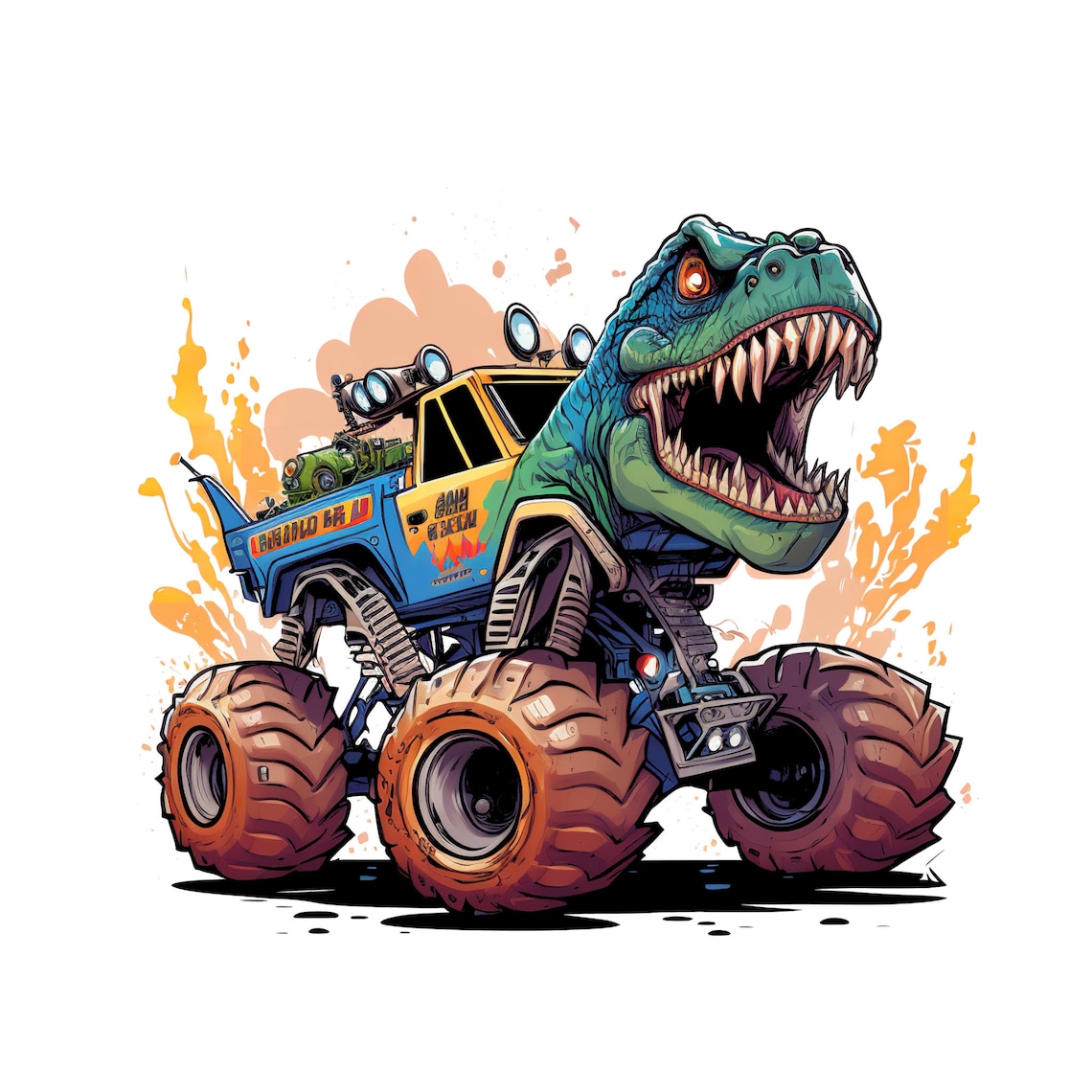 Monster Truck T Rex PNG Sublimation Design -monster Truck T Rex Cool ...