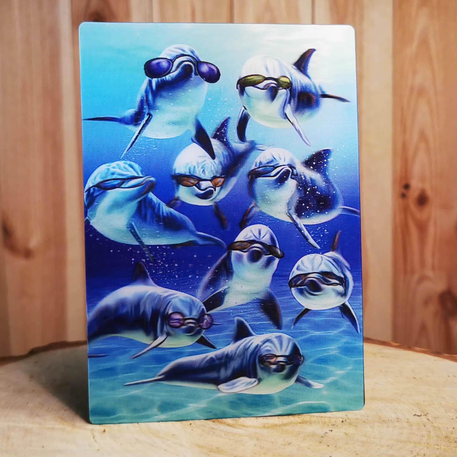 3D Lenticular Postcard 12x17cm Dolphins 3D Effect Holographic ...