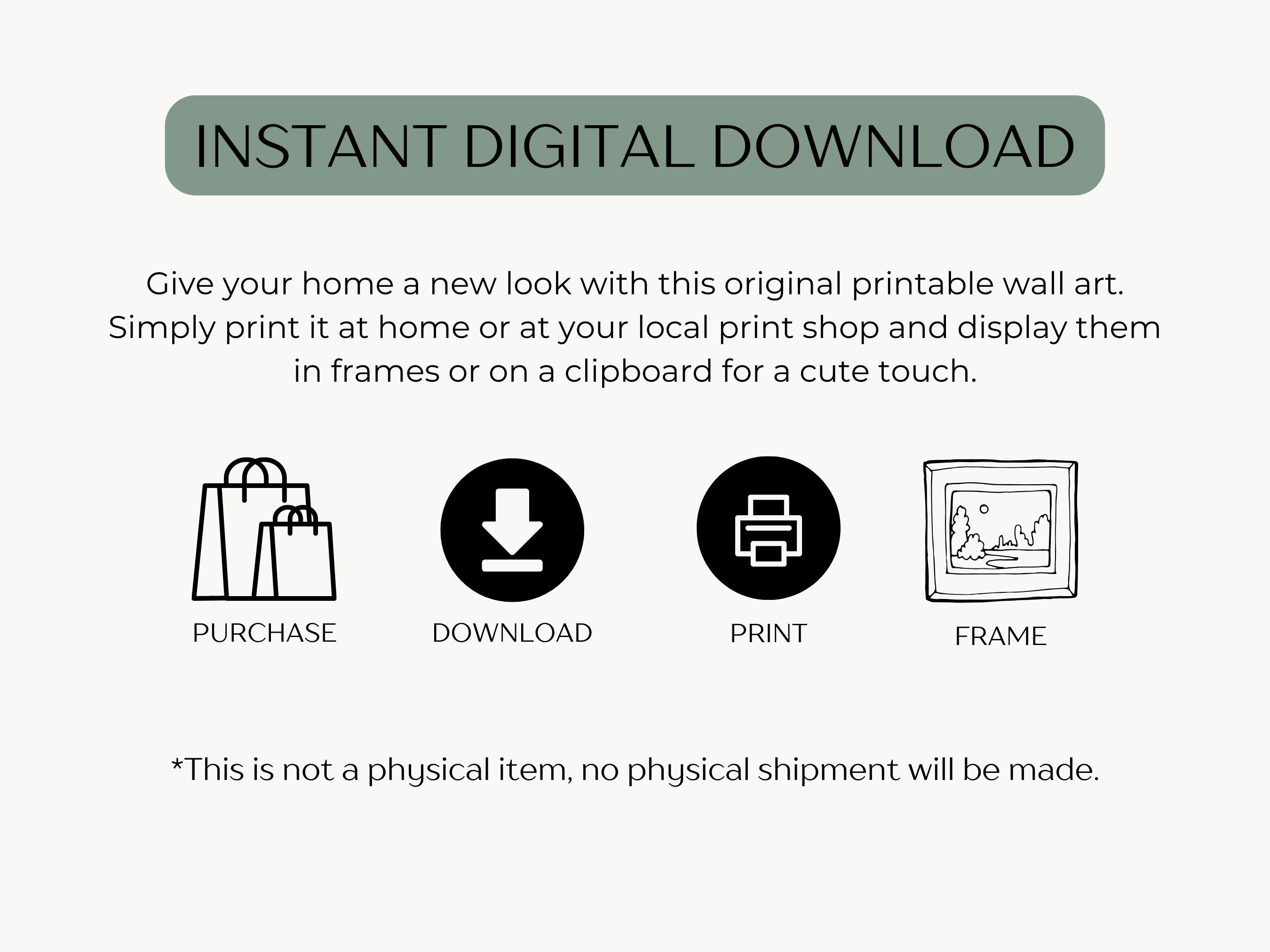 Let the Sunshine in Retro Printable Living Room Art Bedroom Wall Poster ...