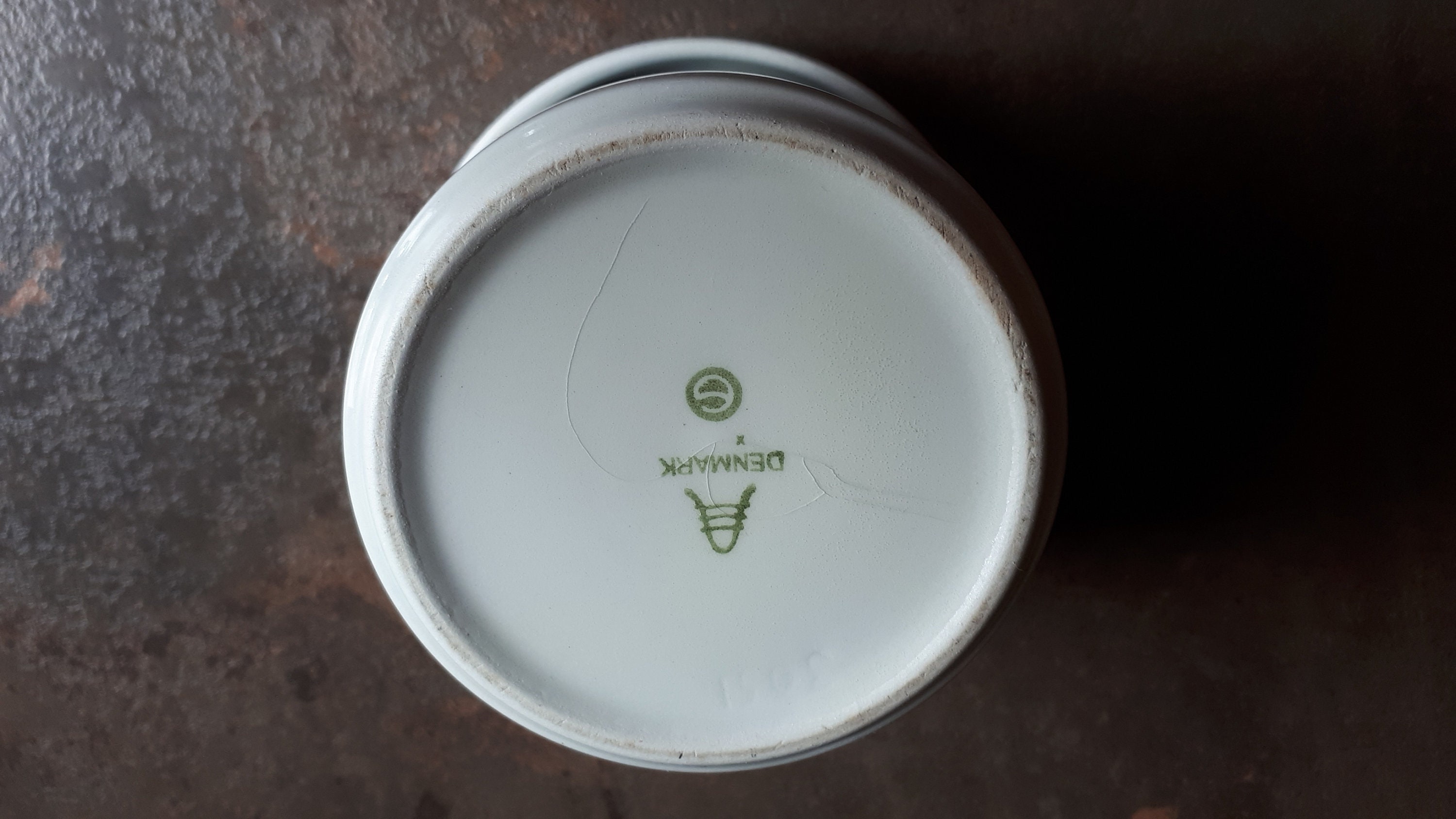 Classic Blue Line Jar With Lid, Aluminia, Made by Grethe Meyer - Etsy