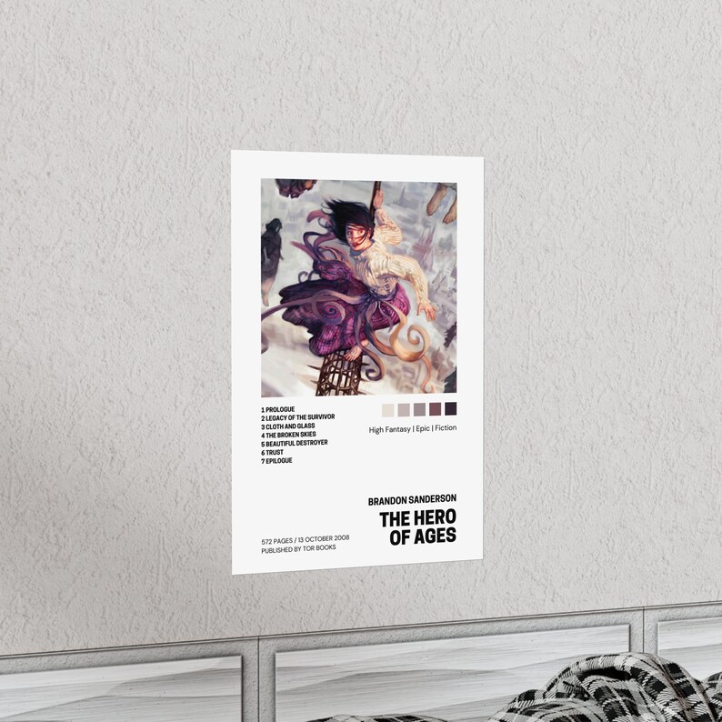 Mistborn Poster the Hero of Ages / Home Bedroom Dorm Office - Etsy