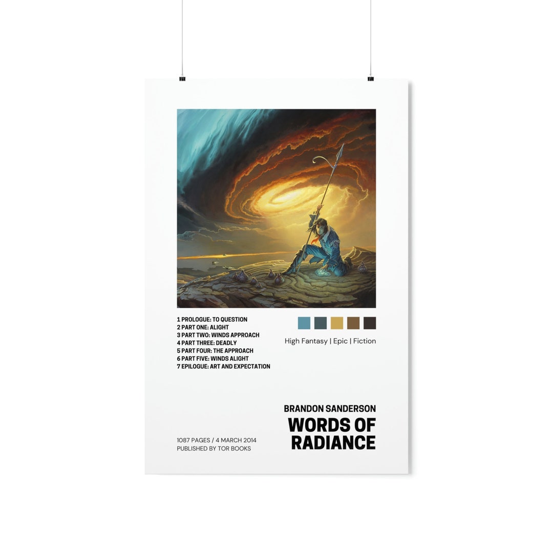 Stormlight Archives Poster Words of Radiance Vintage Poster / Cosmere ...