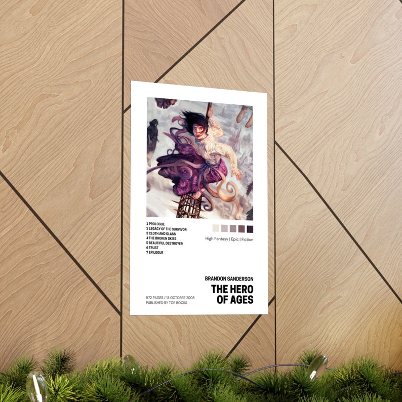 Mistborn Poster the Hero of Ages / Home Bedroom Dorm Office - Etsy