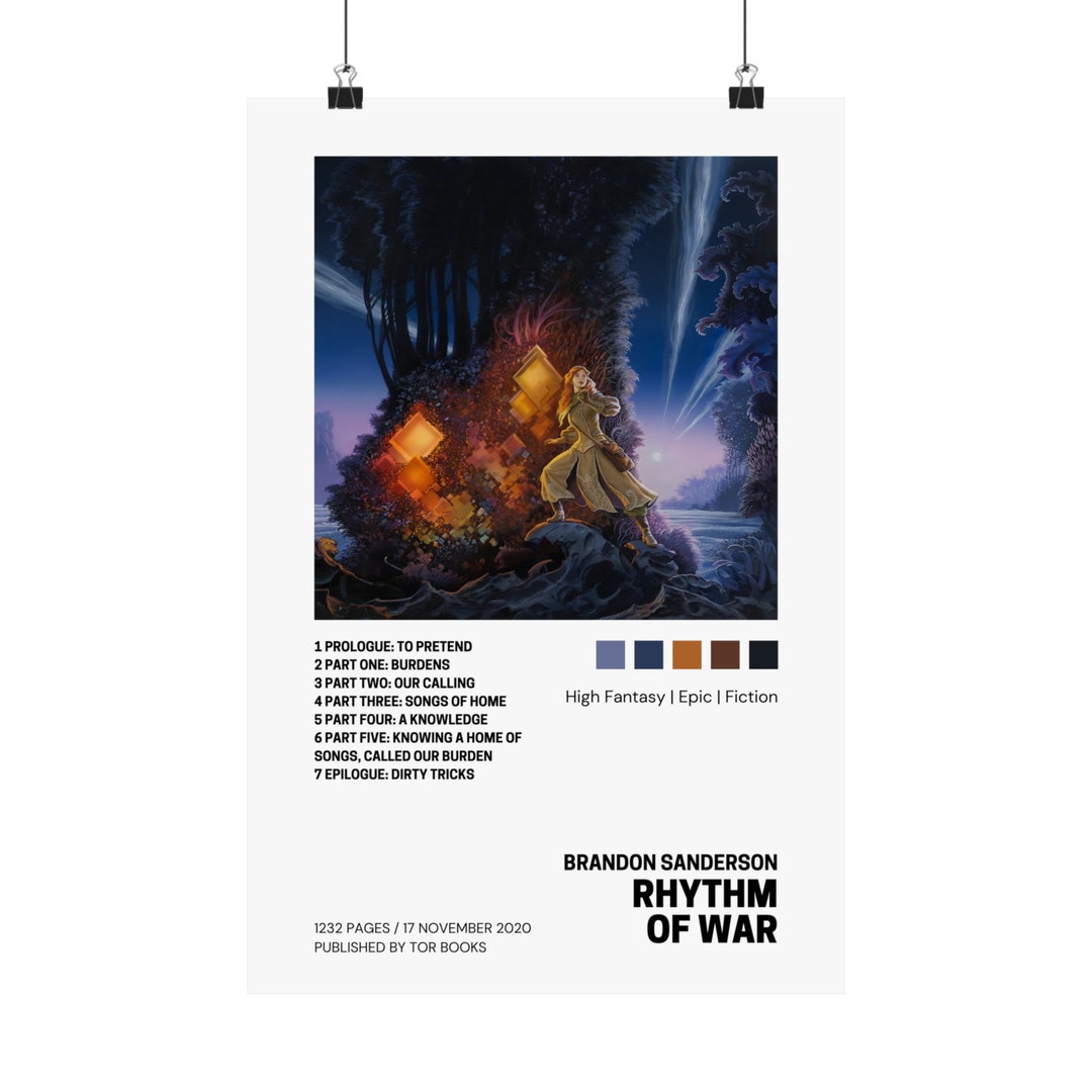 Stormlight Archives Poster Rhythm of War Vintage Poster / Cosmere ...