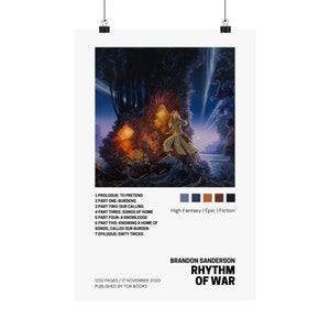 Stormlight Archives Poster Rhythm of War Vintage Poster / Cosmere ...