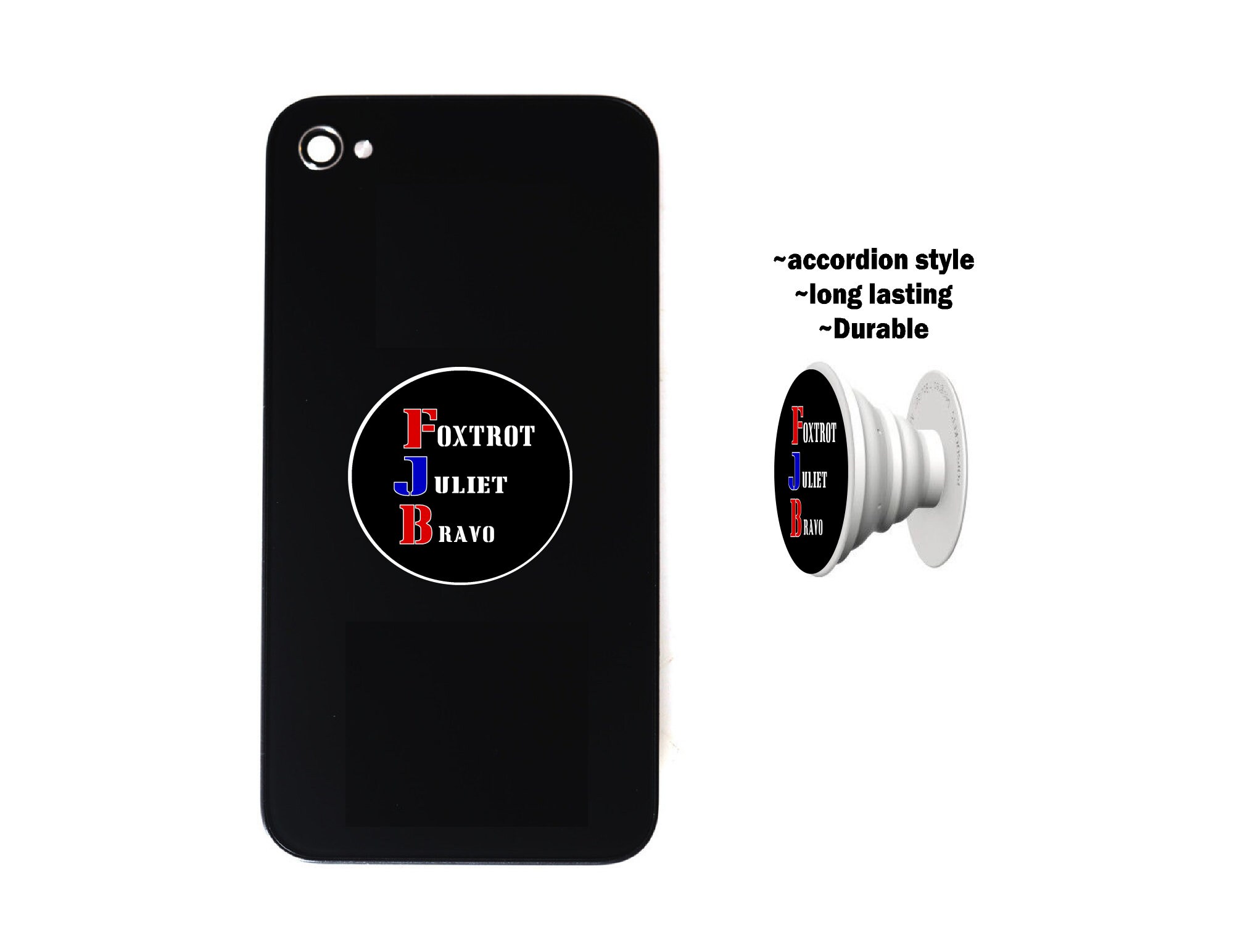 Foxtrot Juliet Bravo Pop Socket Gift-donald Trump-let's Go Brandon-phone Grip Holder-stand ...