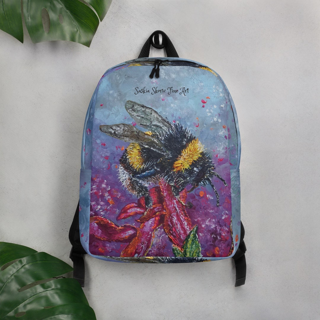 Life Saver UNIQUE Minimalist Backpack, Bumblebee Backpack, Bees Laptop ...