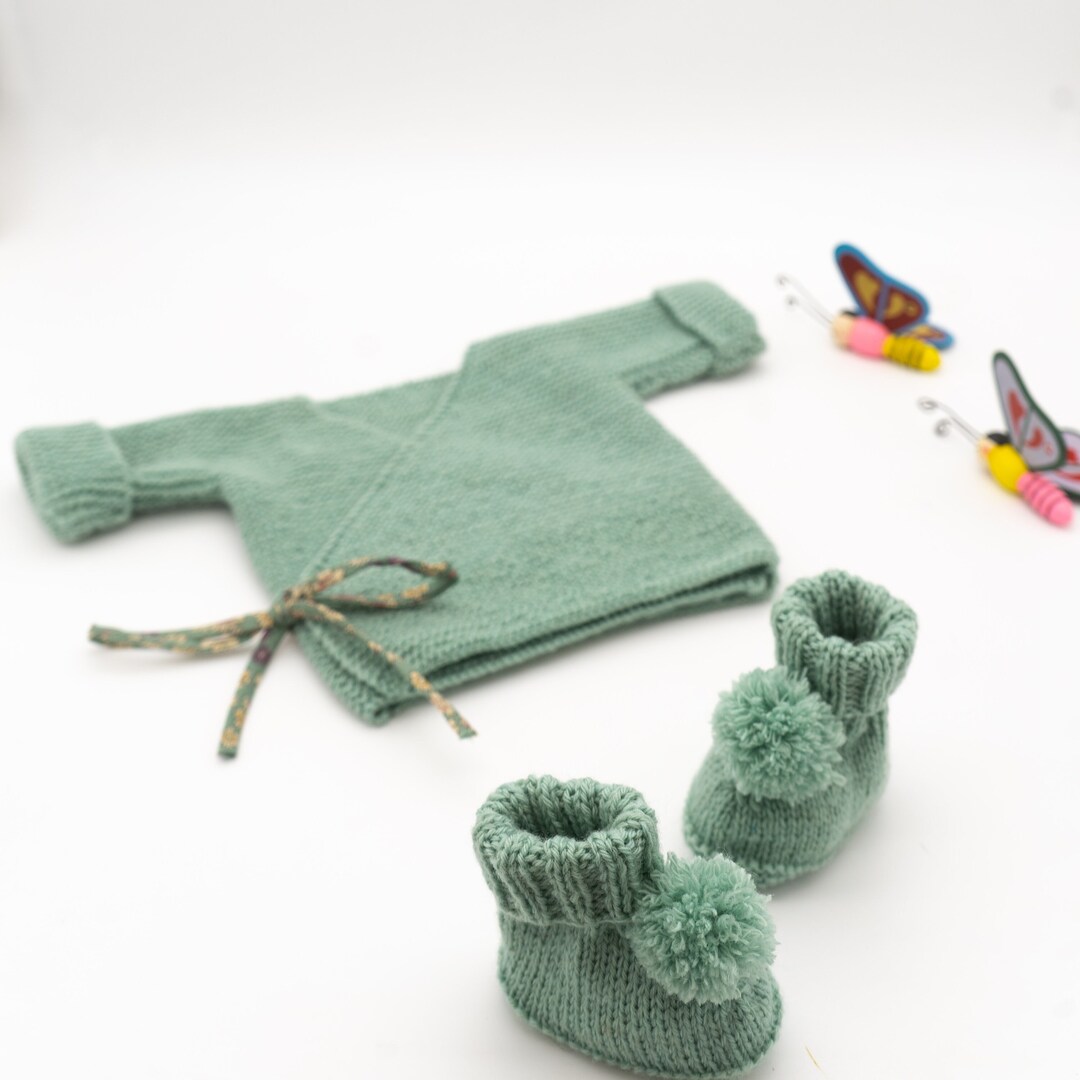 Merino Wool Baby Slippers With Pompoms - Etsy