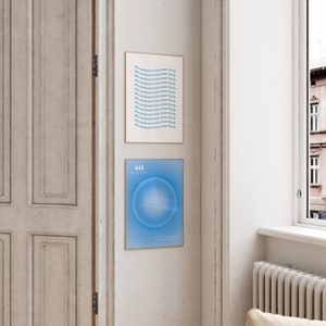 Blue Aura Digital Poster, 444 Angel Number Wall Art Set, Gradient Aura ...