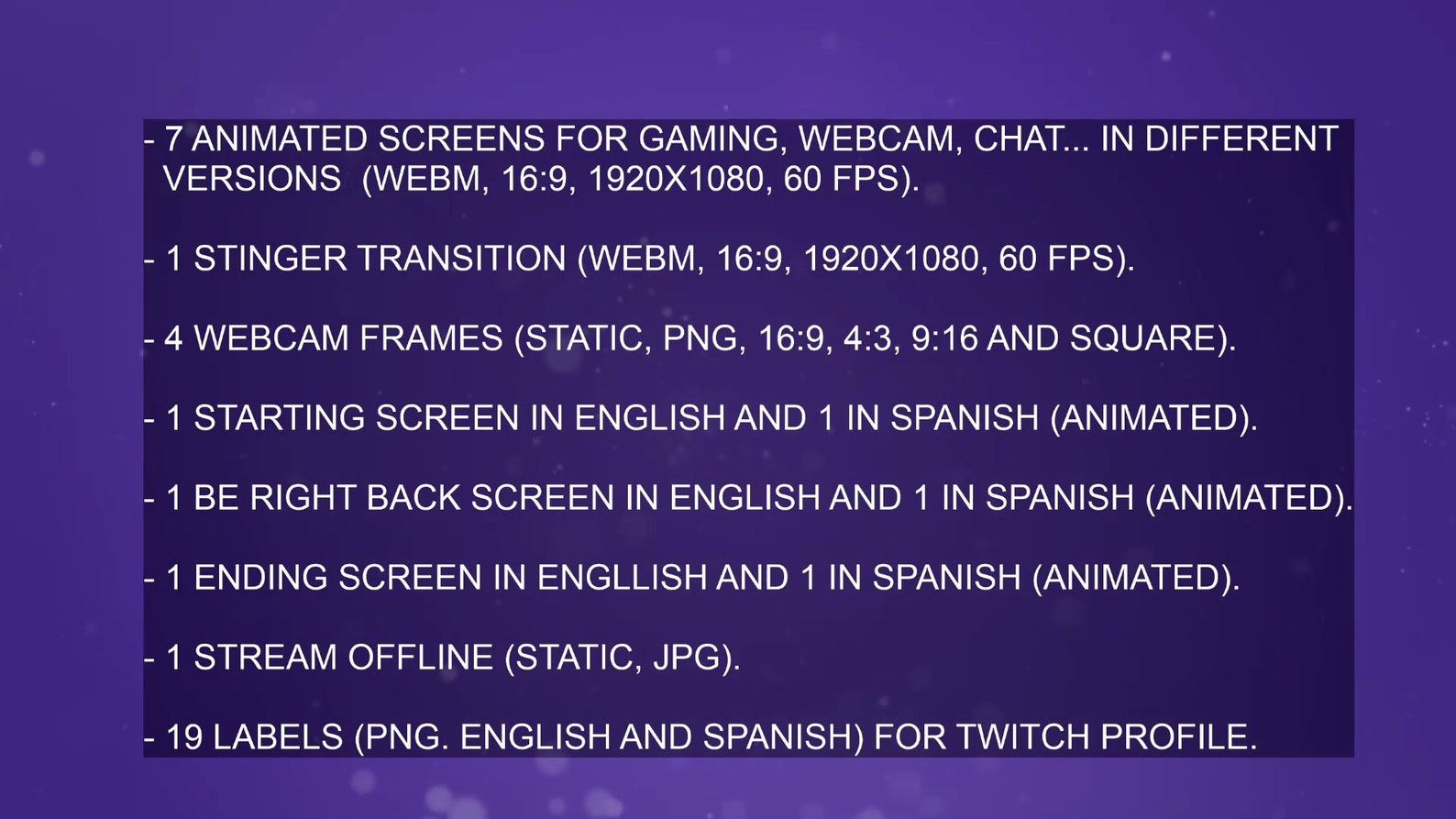 Purple Theme for Twitch, OBS, Cute, Pink, Minimal, Screen, Overlay ...