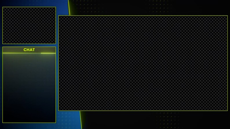 Blue Green and Dark Theme for Twitch, OBS, Black, Minimal, Screen ...