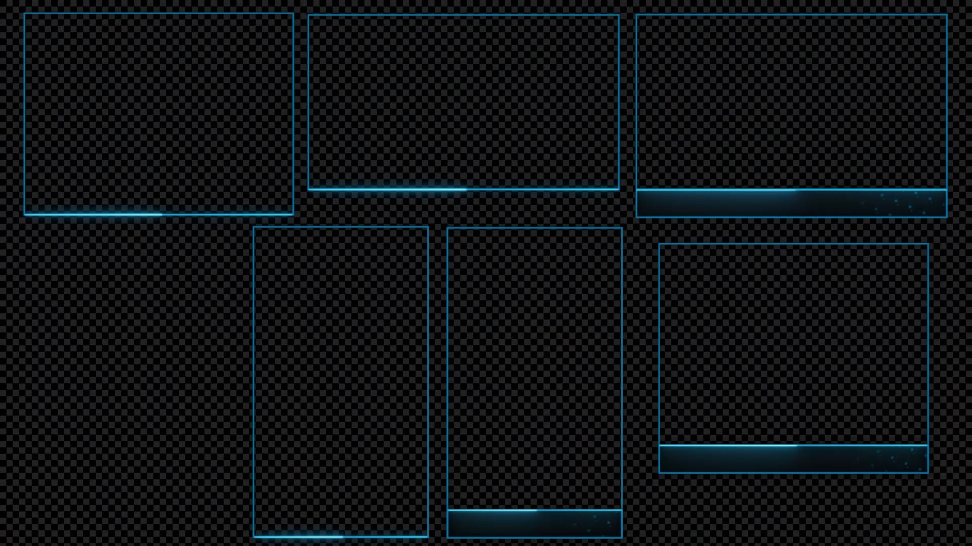 Blue and Dark Theme for Twitch, OBS, Black, Minimal, Screen, Overlay ...