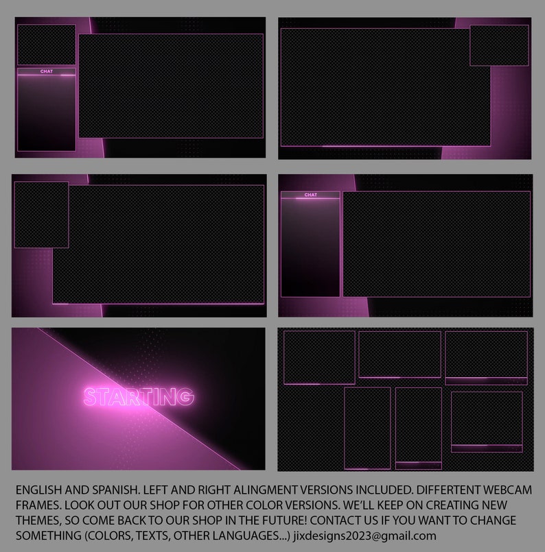 Pink Theme for Twitch, OBS, Pink, Dark, Black, Minimal, Screen, Overlay ...