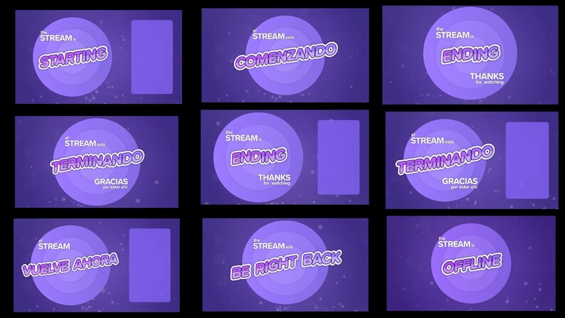 Purple Theme for Twitch, OBS, Cute, Pink, Minimal, Screen, Overlay ...