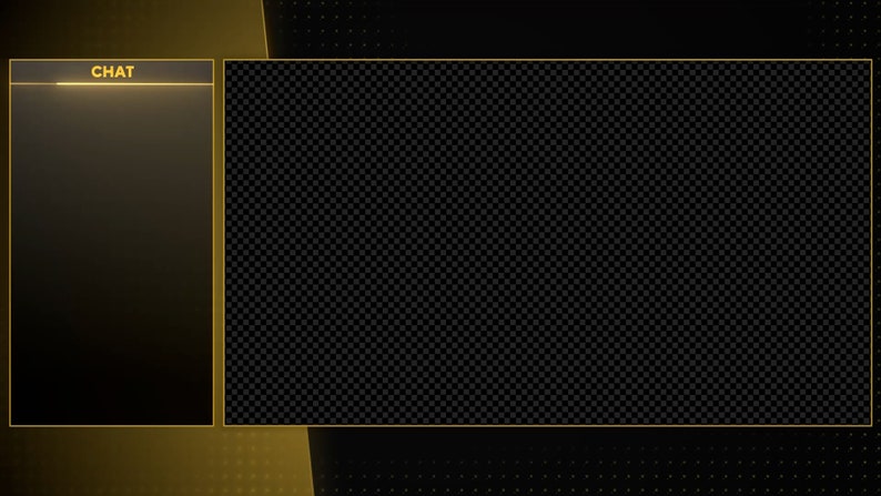 Gold and Dark Theme for Twitch, OBS, Golden, Black, Minimal, Screen ...