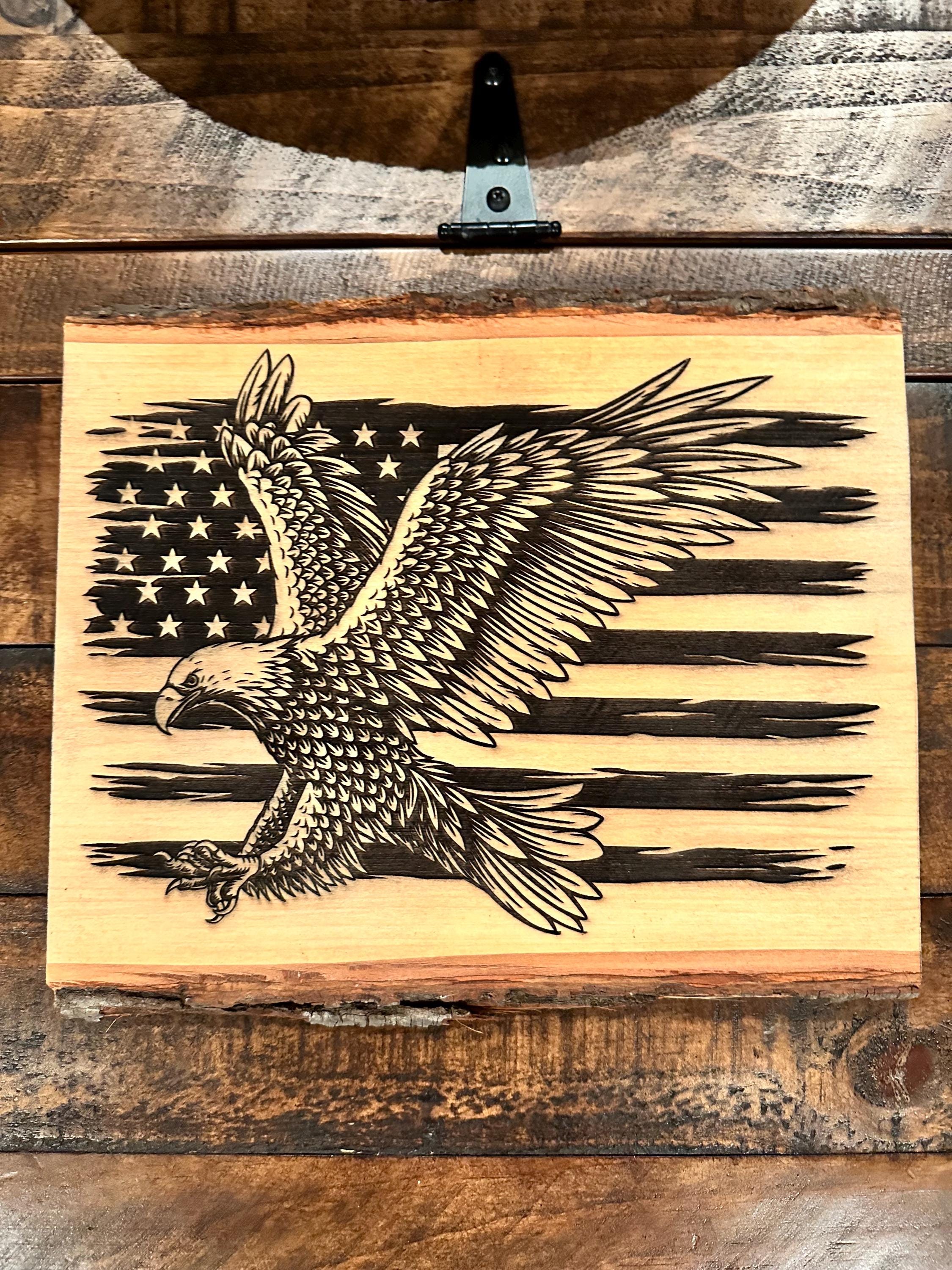 American Flag With Eagle Sign. - Etsy