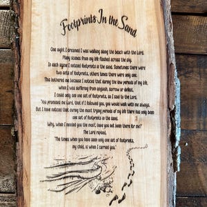 Footprints in the Sand Sign. - Etsy