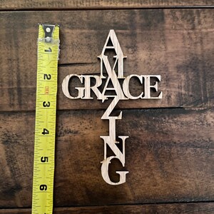 Amazing Grace Oak Cross - Etsy