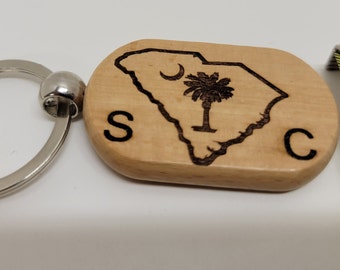 South Carolina Keychain the Palmetto State Est. 1788 Laser Engraved ...