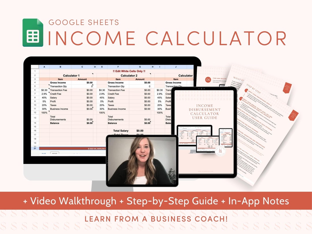 Income Disbursement Calculator, Profit First Compatible, Video Walkthrough, Spreadsheet for ...