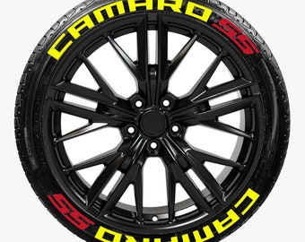 Permanent Full Yellow Tire Lettering Rubber Stickers 1'' for 14'' to 22 ...