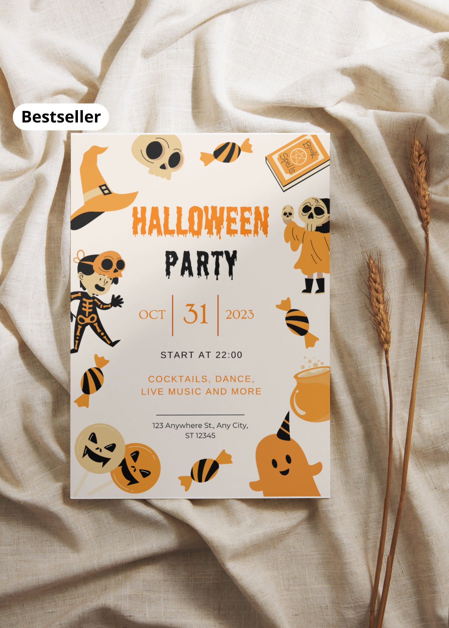 Editable Adult Halloween Party Invitation Halloween Costume - Etsy