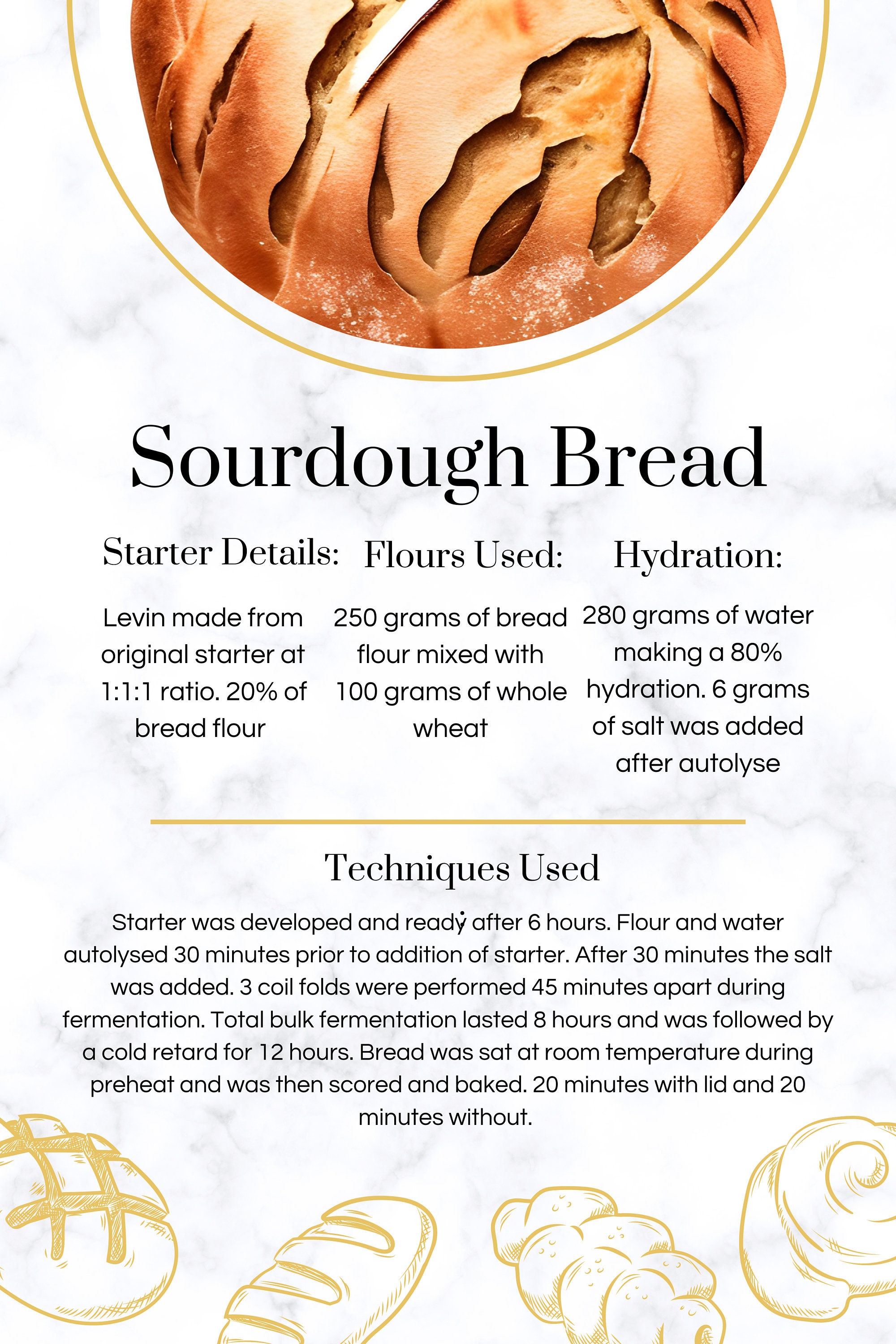 Editable Bread Recipe Template With Free Recipe - Etsy