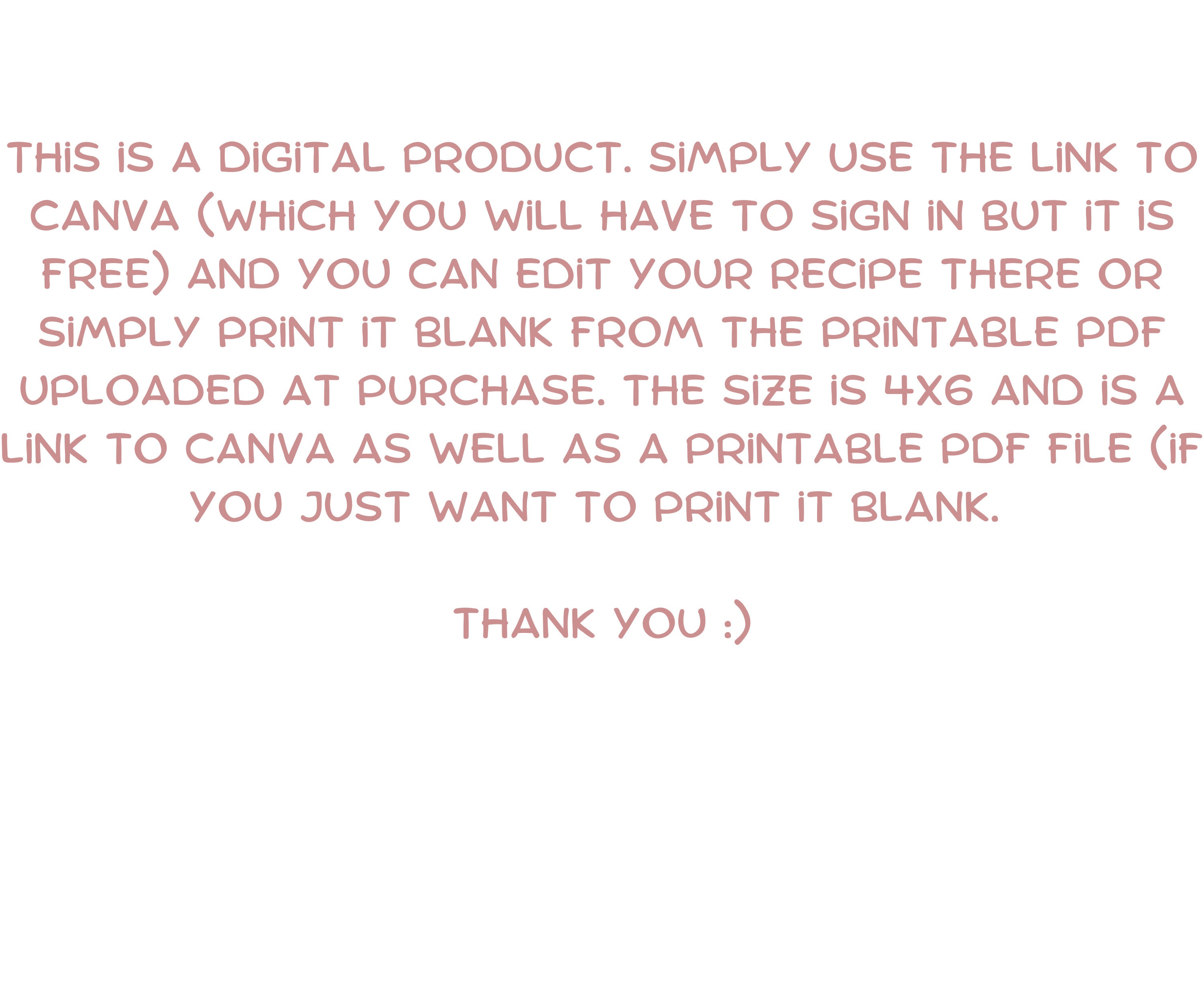 Editable Bread Recipe Template With Free Recipe - Etsy