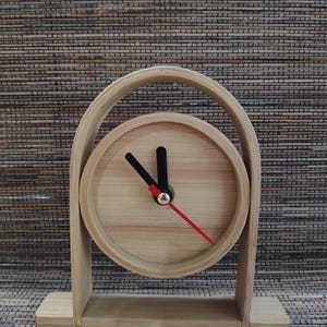 Bamboo Clock | Wood Clock | Wooden Clock | Table Clock | Desk Clock ...