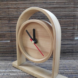 Bamboo Clock | Wood Clock | Wooden Clock | Table Clock | Desk Clock ...