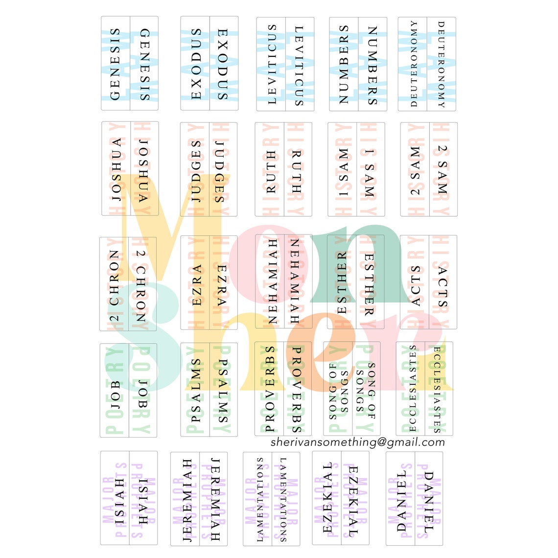 Printable Bible Tabs Downloadable Bible Study Book Tabs Christian - Etsy