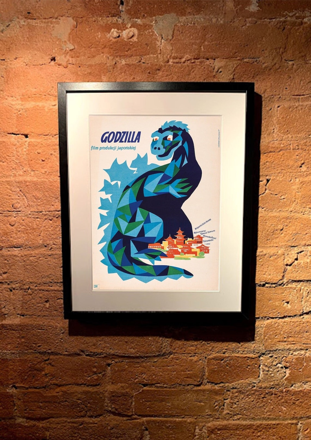 Godzilla 1957 Movie Poster Classic Polish Posters, Borderless Polish ...