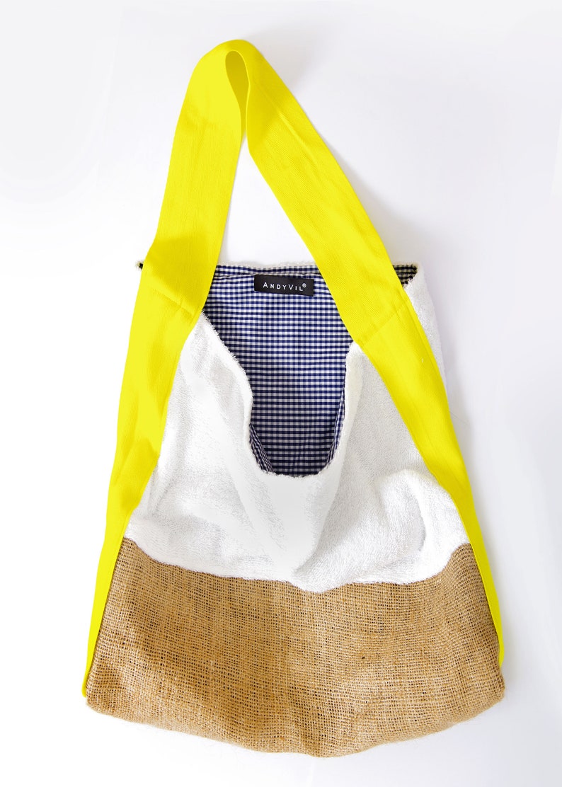 Terry Cloth Hobo Bag in White - Etsy