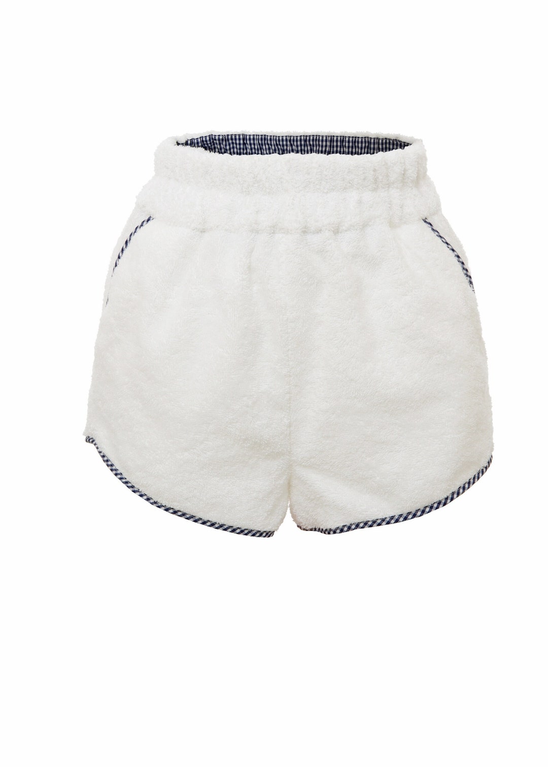Terry Cloth Shorts With a Retro Cut in White - Etsy