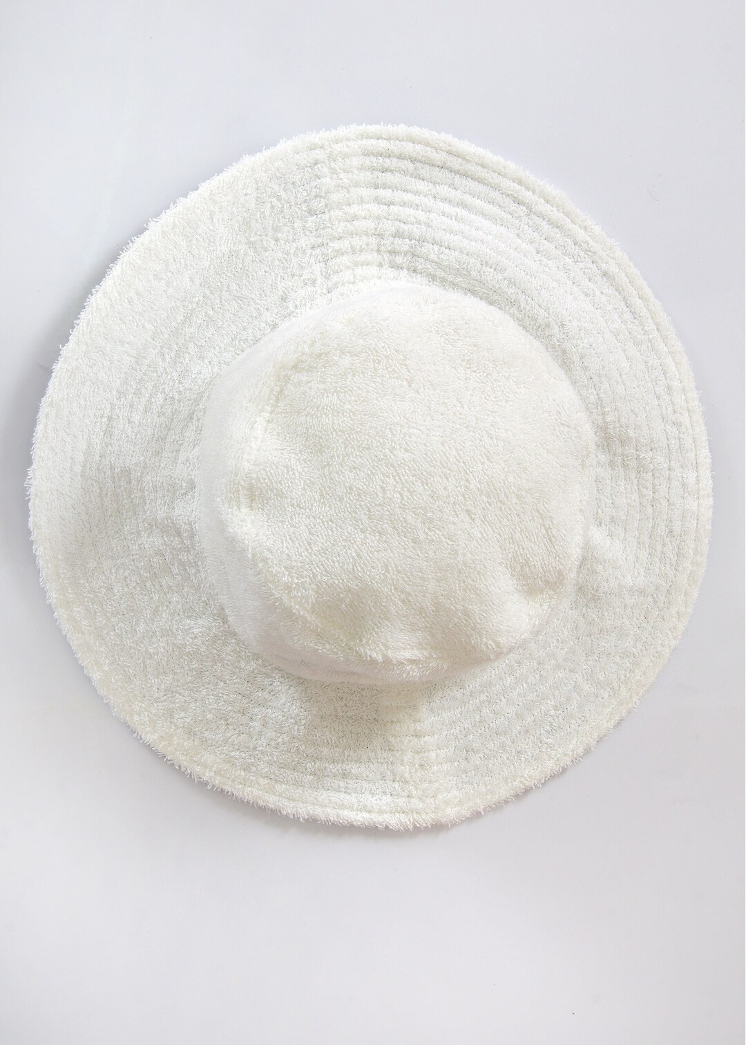 Terry Cloth Hat With a Brim in White - Etsy