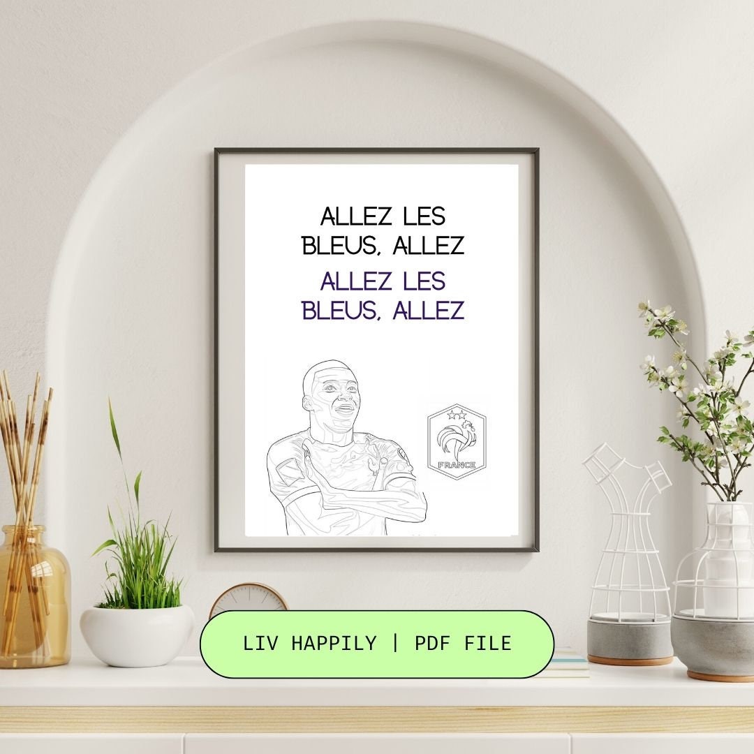 Trending | Allez Les Bleus | High Quality | France Mbappe | PDF| A4 ...