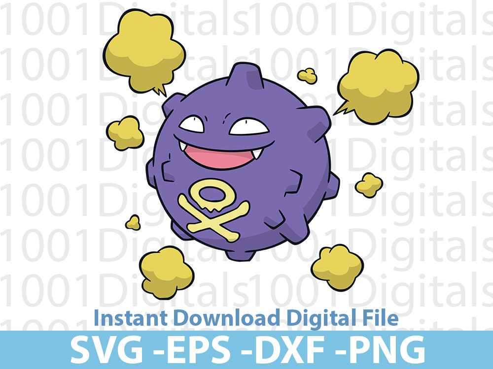 Koffing Svg, Pokemon Koffing Svg, Koffing Clipart, Png Cut File, Cricut ...