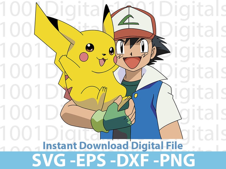 Ash Pikachu Svg, Pokemon Ash Pikachu Svg, Ash Pikachu Clipart, Png Cut ...