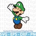 Luigi Svg, Super Mario Luigi Svg, Super Mario Clipart, Cut File, Cricut ...
